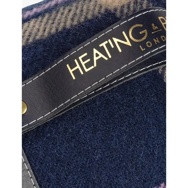 HEATING & PLUMBING LONDON Checked Waterproof Wool Picnic Blanket 183cm X 145cm