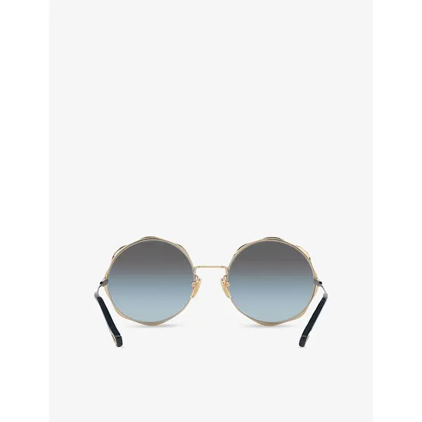Chloé Ch0184s Round-frame Sunglasses - Gold