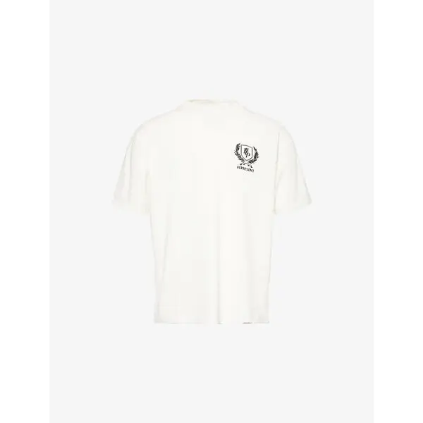 REPRESENT Crest Text-print Cotton T-shirt Xxl - Flat White