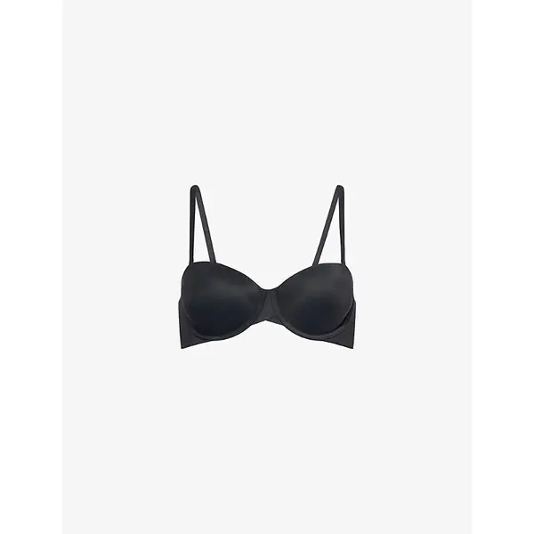 Calvin Klein Balconette Underwire Stretch-woven Bra - Black