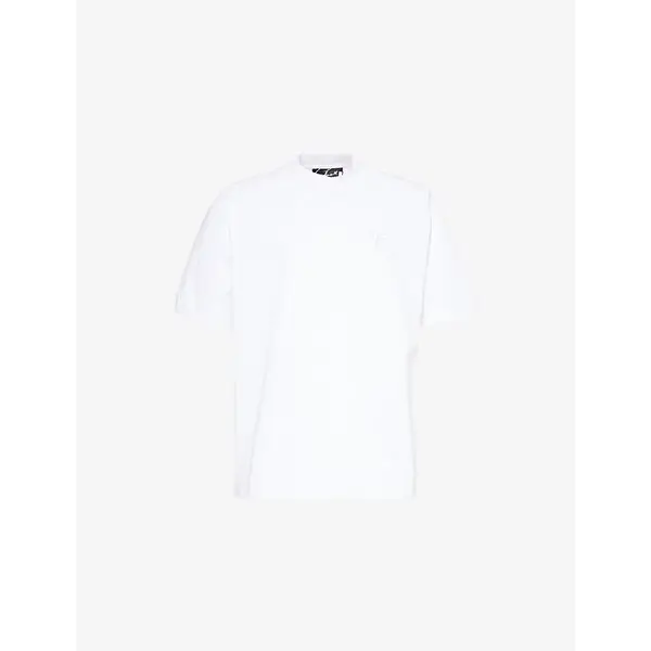 THE COUTURE CLUB Embroidered Relaxed-fit Cotton T-shirt - White