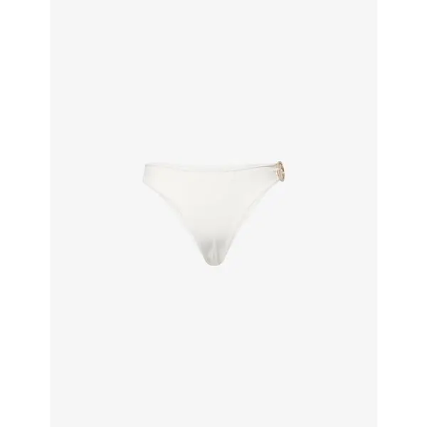 AWAY THAT DAY Turks & Caicos High-leg Bikini Bottom - Bridal White