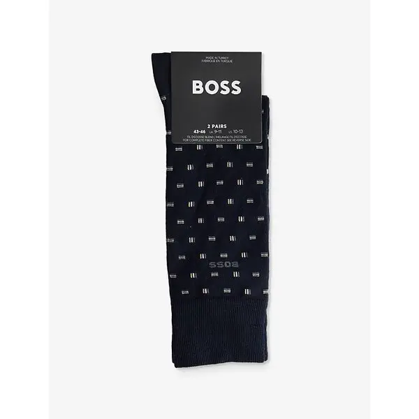 BOSS Mini Iconic Socks Pack Of Two - Dark Blue