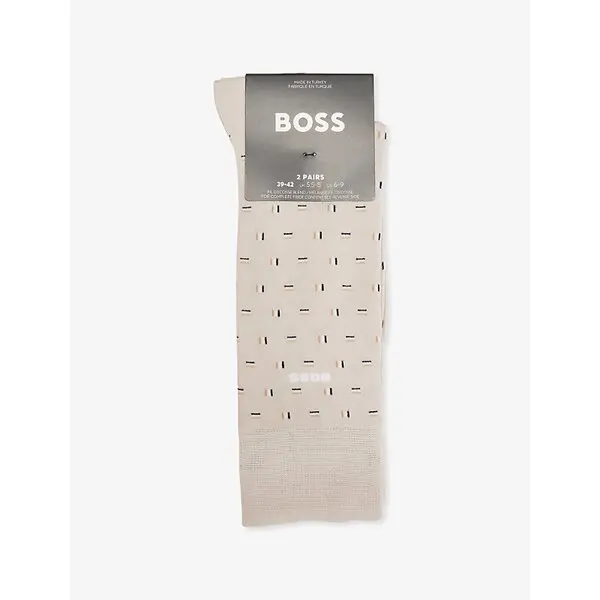 BOSS Mini Iconic Socks Pack Of Two - Light Beige