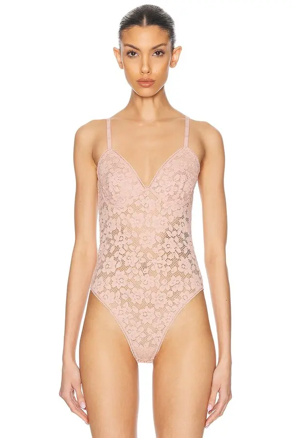 Wolford Lace Bodysuit - Powder Pink
