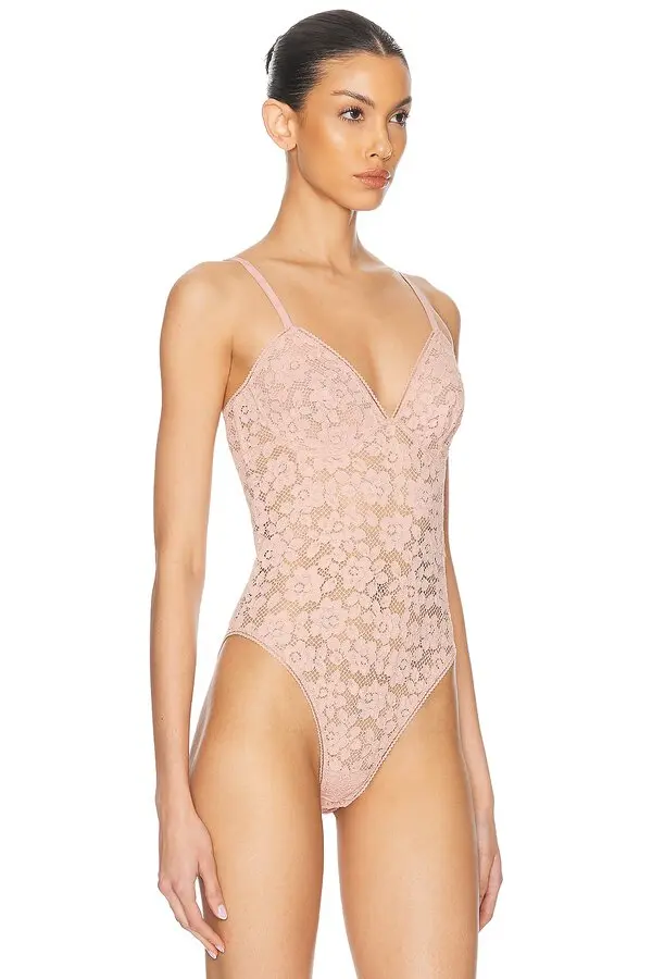 Wolford Lace Bodysuit - Powder Pink