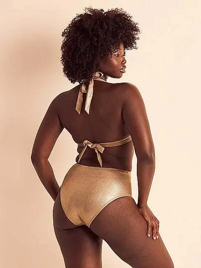 Victoria's Secret High Waist Swim Bottom - Beige