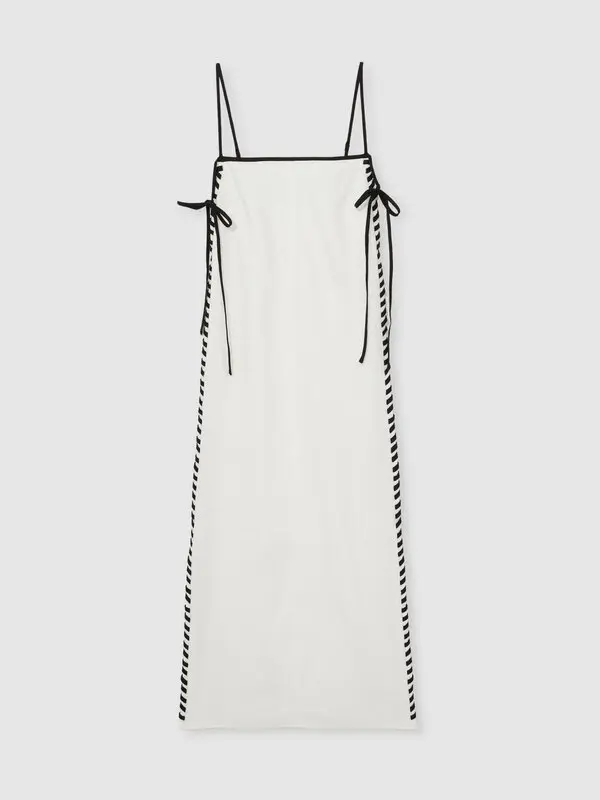 REISS Dakota Linen Midi Dress