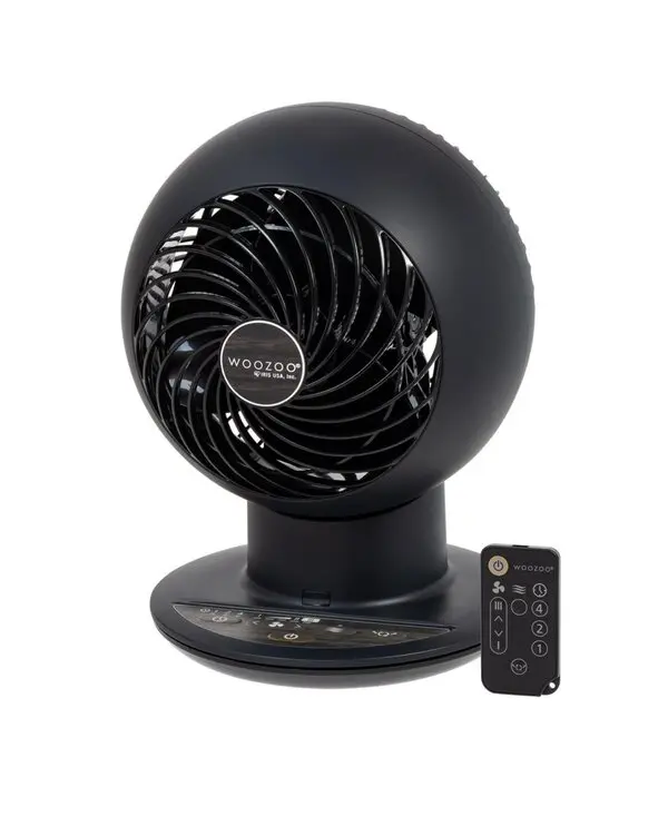 IRIS Usa Woozoo Fan With Remote - Black