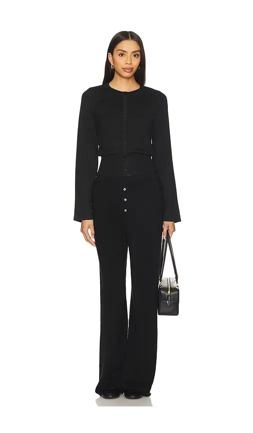 SNDYS. August Button Down Top - Black