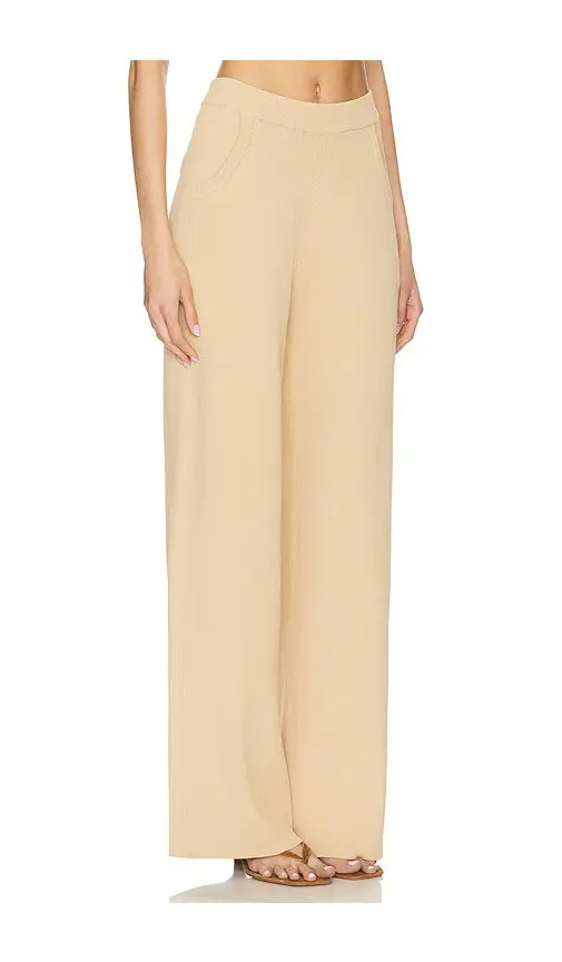 AEXAE Fine Knit Ribbed Straight Leg Pant