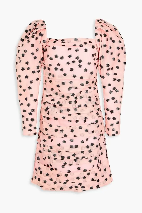 Stine Goya Nala Fil Coupé Organza Mini Dress - Blush