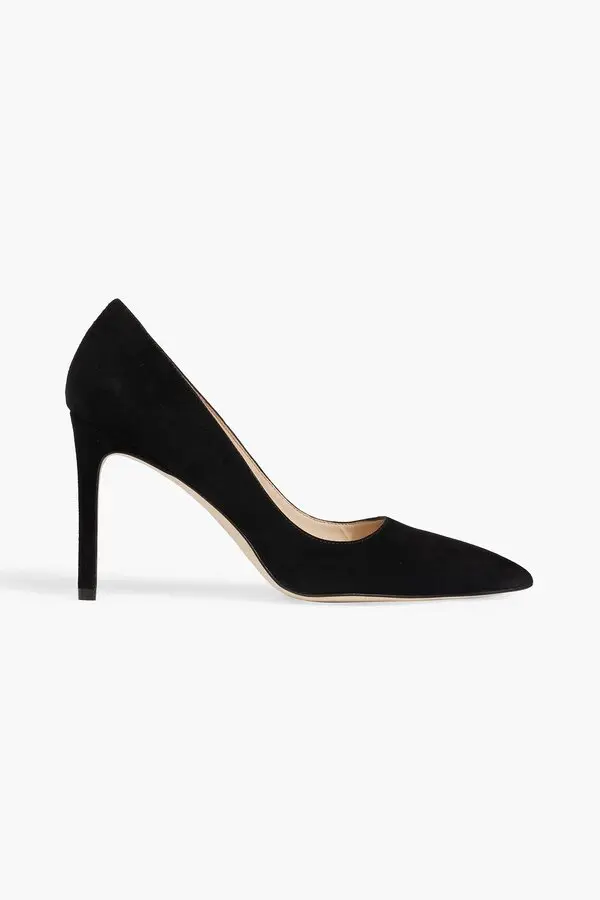 STUART WEITZMAN Leigh 95 Suede Pumps - Black
