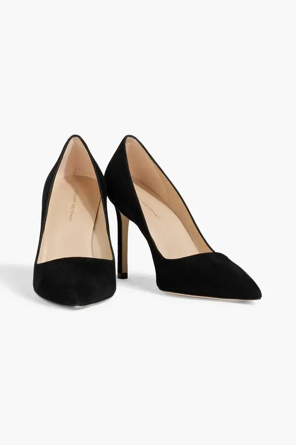 STUART WEITZMAN Leigh 95 Suede Pumps - Black