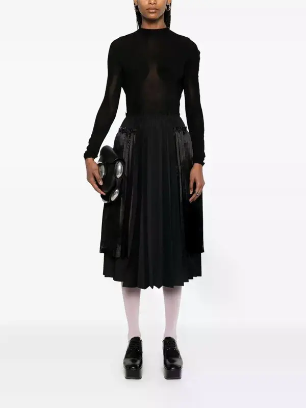 Comme Des Garçons Pleated Midi Skirt