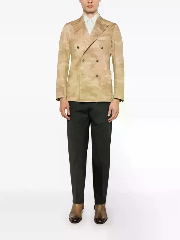 Tagliatore Camouflage-pattern Blazer - Neutrals
