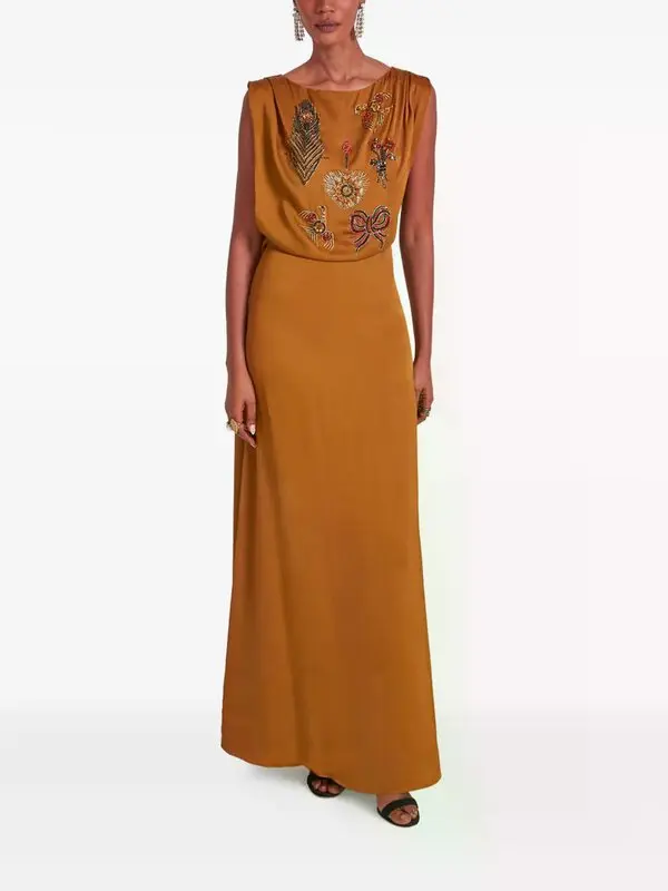TEMPERLEY LONDON Adalina Beaded Maxi Dress
