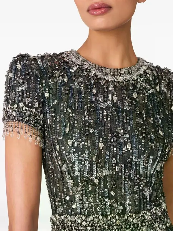 Jenny Packham Roxy Maxi Dress - Grey