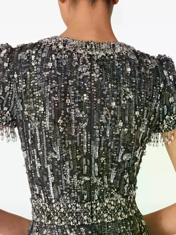 Jenny Packham Roxy Maxi Dress - Grey