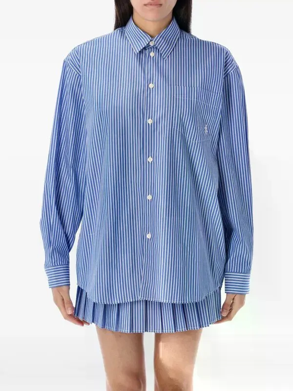 SPORTY & RICH Cotton Striped Shirt