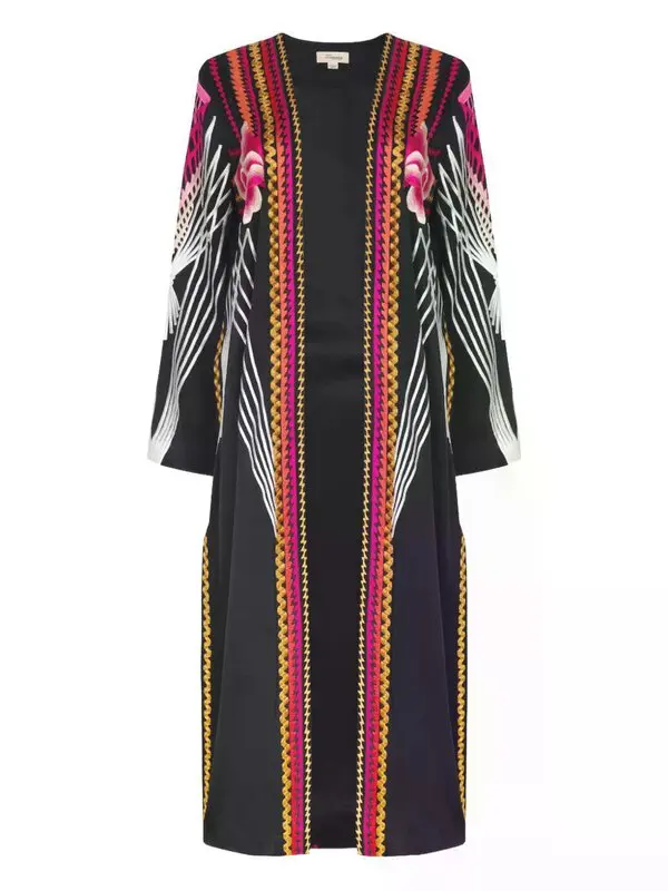 TEMPERLEY LONDON Romina Embroidered Coat - Black