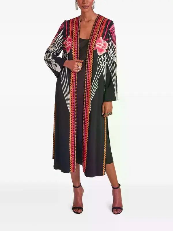 TEMPERLEY LONDON Romina Embroidered Coat - Black
