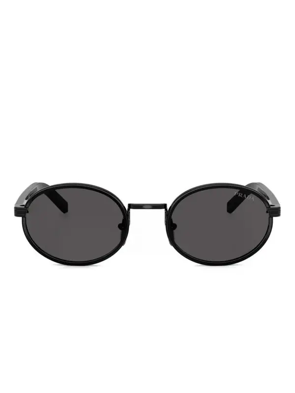 Prada Logo-engraved Sunglasses - Black