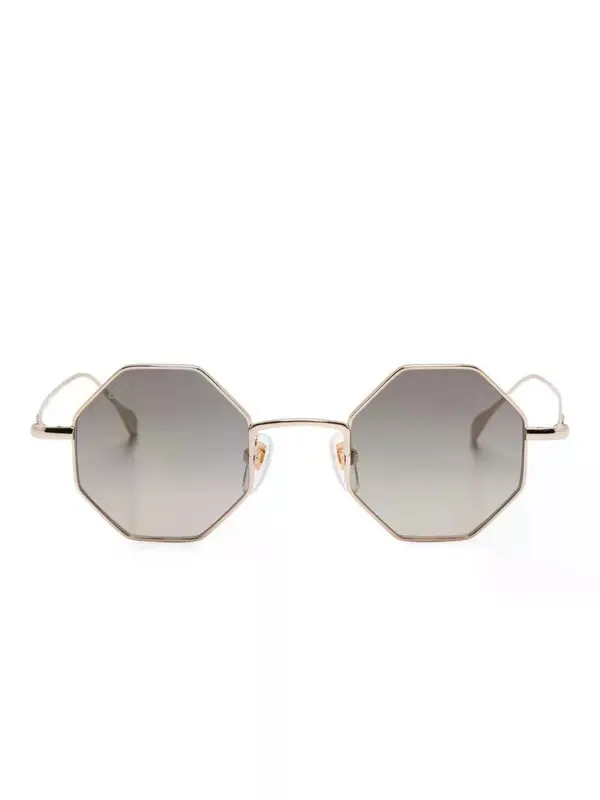 Gucci Geometric Frame Sunglasses - Gold