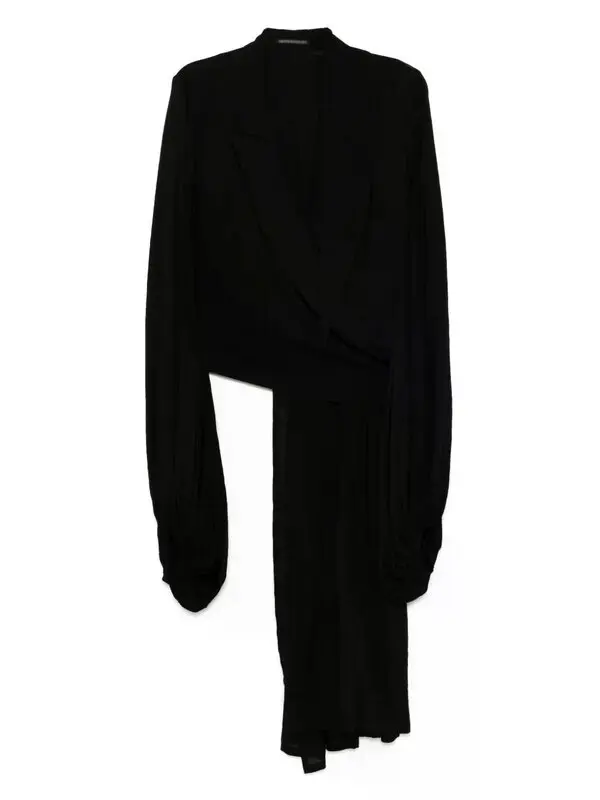 Yohji Yamamoto Balloon-sleeves Wrap Blazer