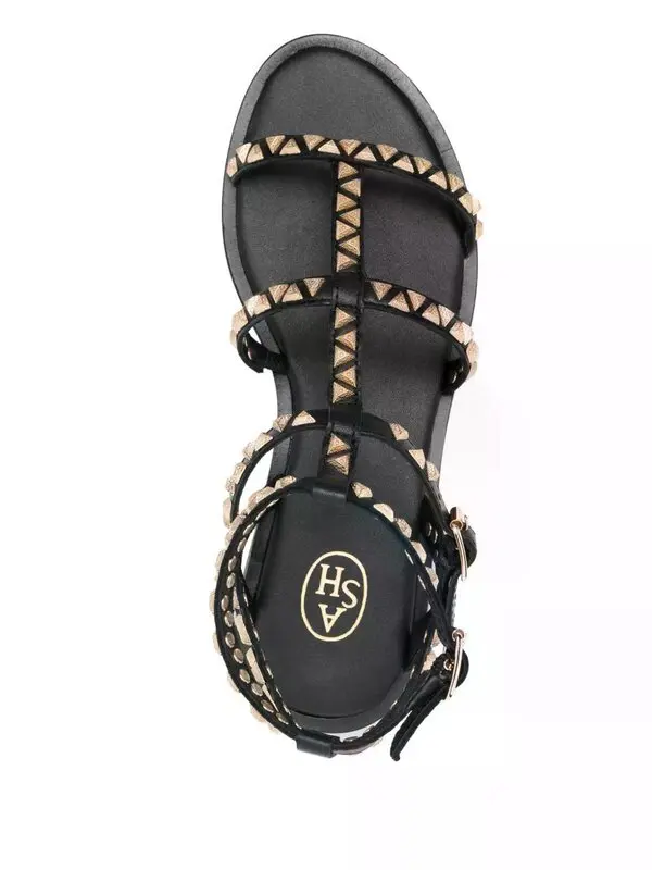 Ash Pandora Studded Sandals - Black