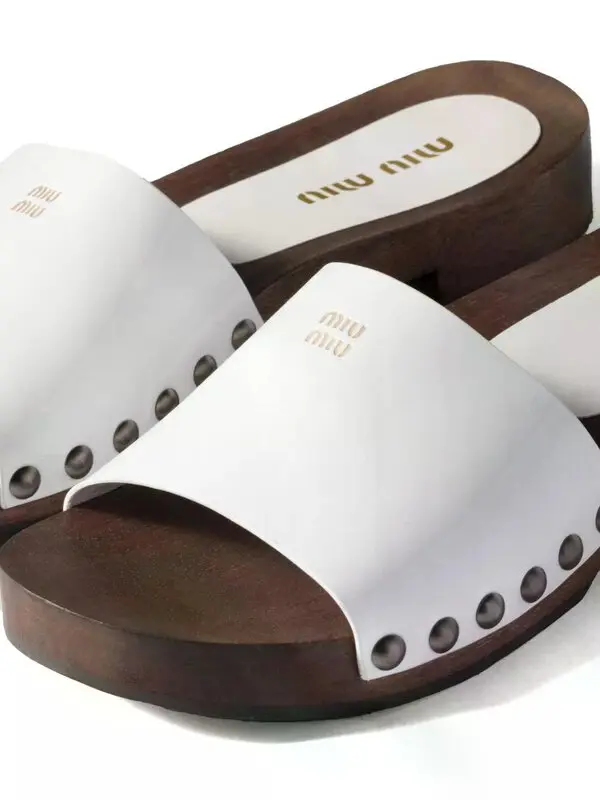 Miu Miu Patent-leather Clogs