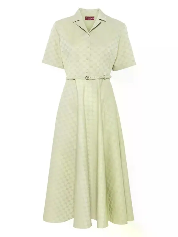 Gucci Gg-jacquard Midi Shirt Dress