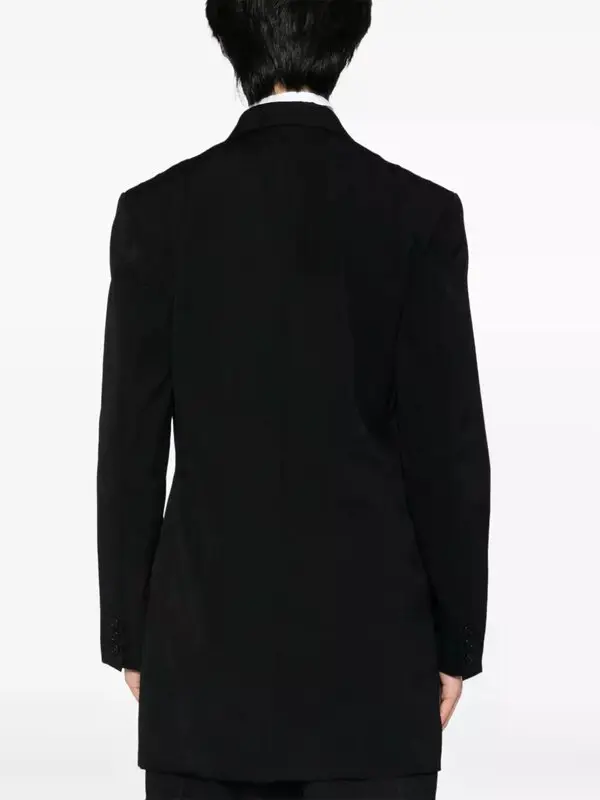 Yohji Yamamoto Wool Gabardine Blazer - Black