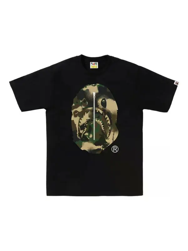 A BATHING APE Camouflage-graphic T-shirt - Black