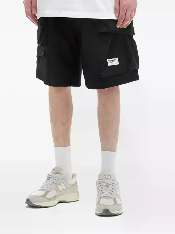 MUSIUM DIV. Logo-embroidered Bermuda Shorts - Black
