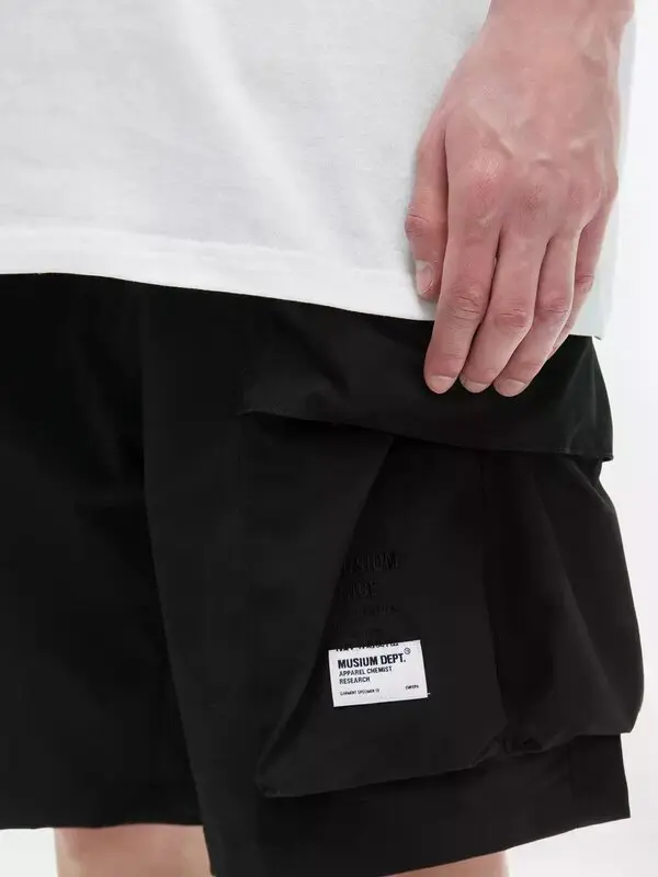MUSIUM DIV. Logo-embroidered Bermuda Shorts - Black