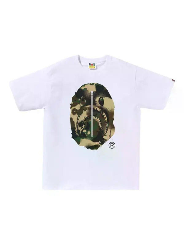 A BATHING APE Camouflage-graphic T-shirt - White