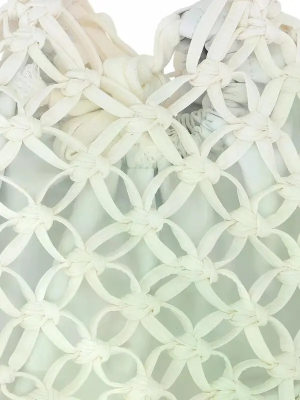 Comme Des Garçons Knotted Shoulder Bag - White