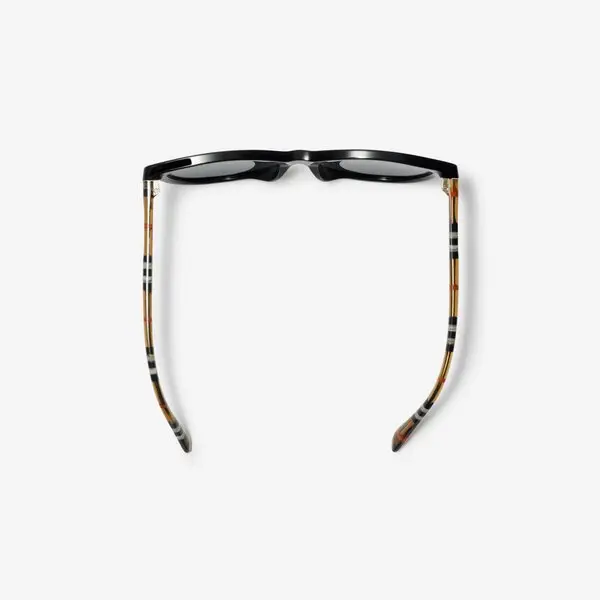 Burberry Round Frame Sunglasses - Black | Editorialist display picture 2