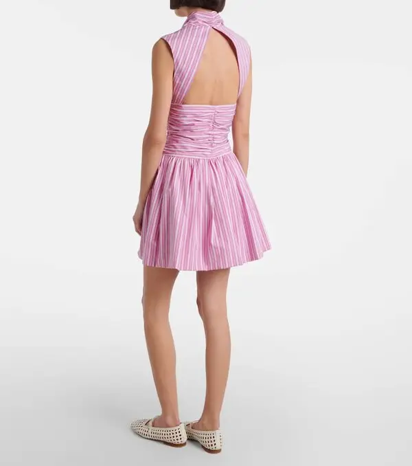 PATOU Bloomer Striped Mini Dress