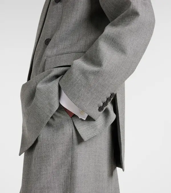 Saint Laurent Double-breasted Wool Twill Blazer