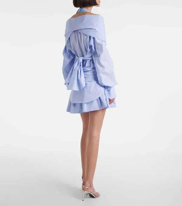 PATOU Draped Cotton Poplin Blouse