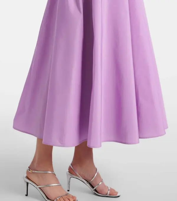 PATOU Gathered Faille Midi Dress