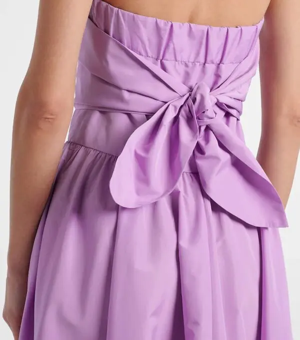 PATOU Gathered Faille Midi Dress