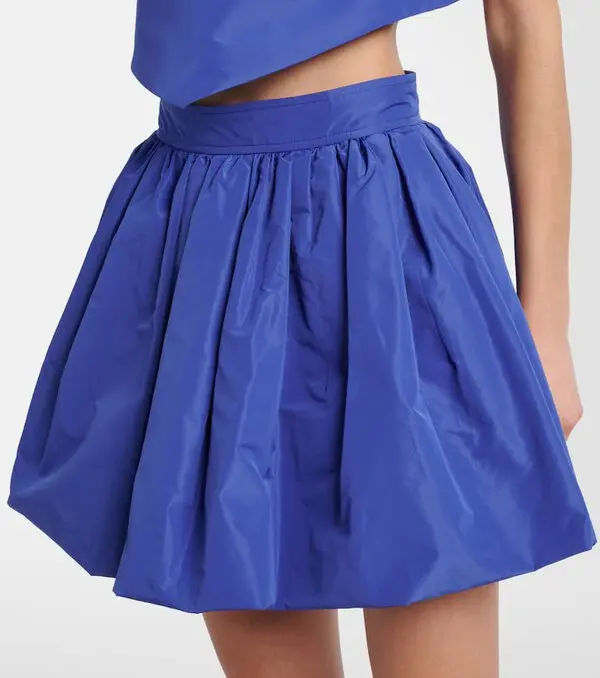 PATOU Gathered Faille Miniskirt - Blue