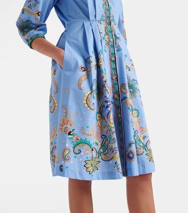 Etro Printed Cotton Shirt Dress