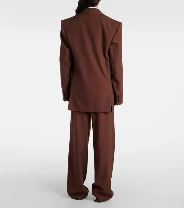 Saint Laurent Wool Gabardine Double-breasted Blazer