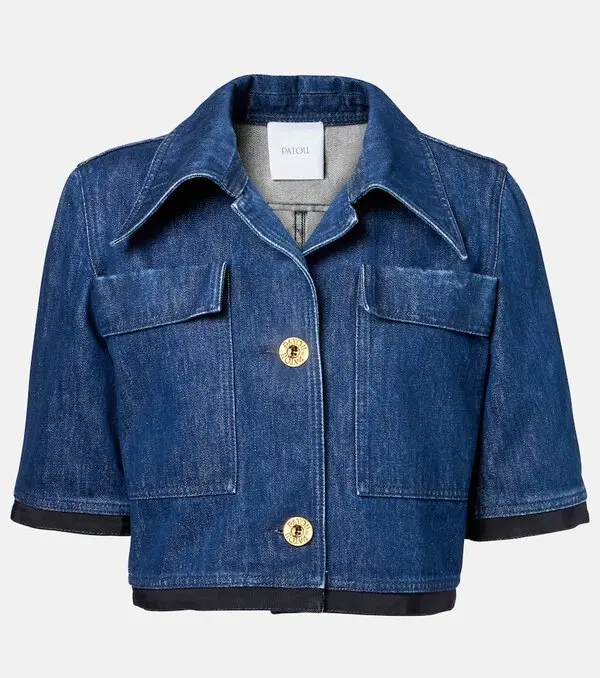 PATOU Cropped Denim Jacket