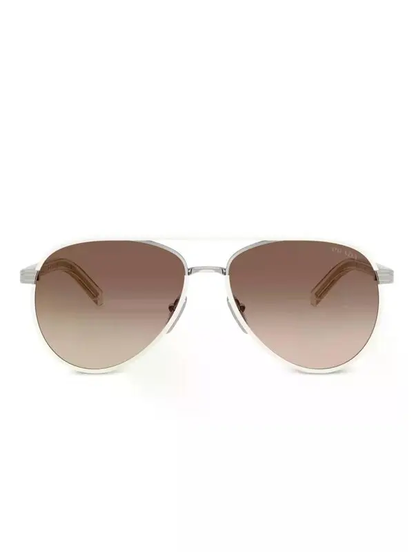 Prada Logo-engraved Sunglasses - White
