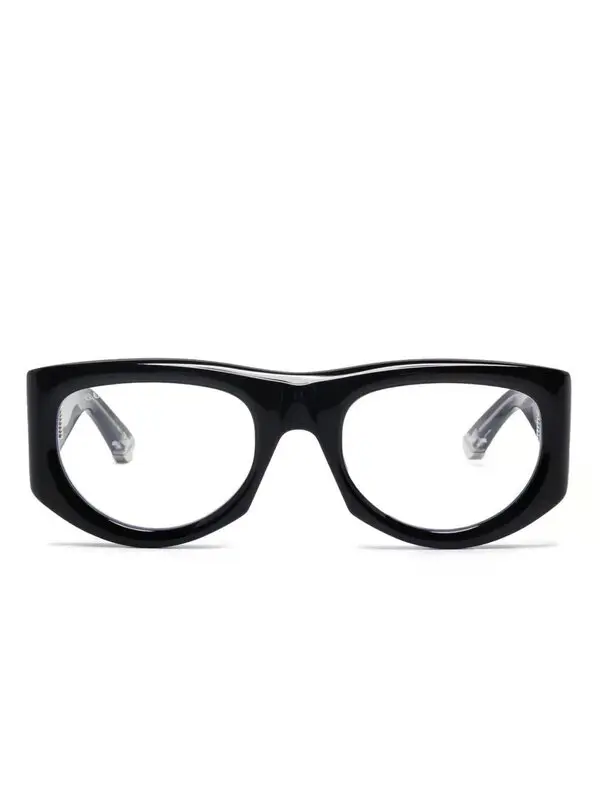 Gucci Full Rim Geometric Frame Eyeglasses - Black